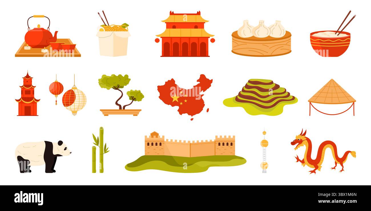 Travel to China, Chinese culture elements and architecture landmarks ...