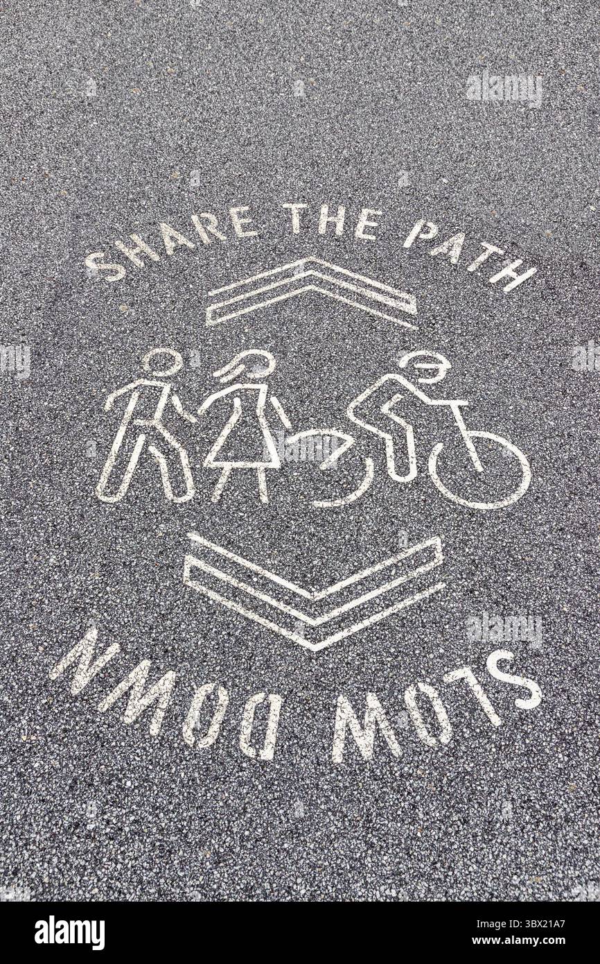 Shared bicycle pedestrian path australia hi-res stock photography and ...