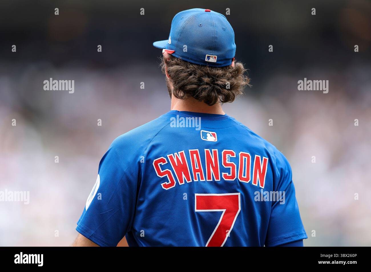 BRONX, NY - JULY 12: Chicago Cubs shortstop Dansby Swanson (7) walks ...