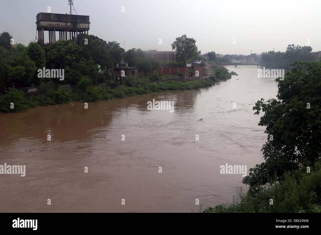 View of water levels increase after heavy rains caused high water level ...