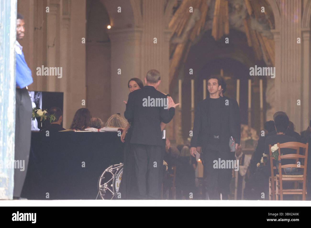 Paris, France. 17th July, 2025. The Funeral of Thierry Ardisson at ...