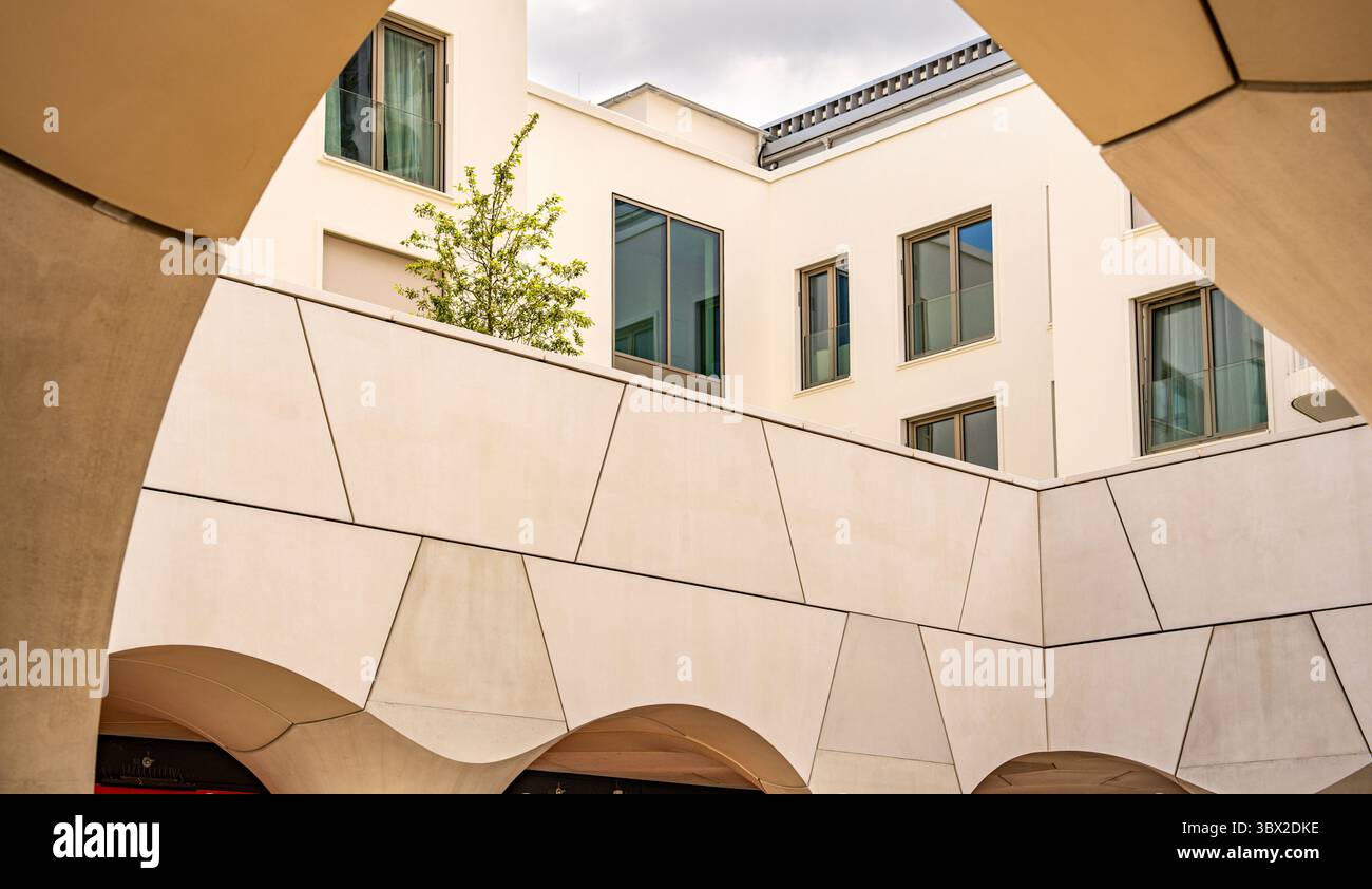 Modern Architecture In Freiham Munich Bavaria: Minimalist Building With ...