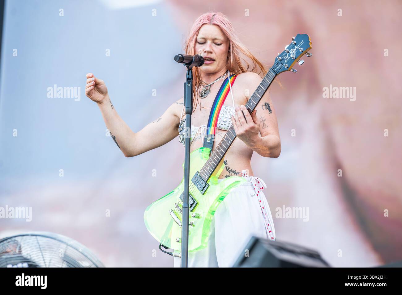 Milan Italy. 15th jul 2025. The English band WET LEG performs live on ...