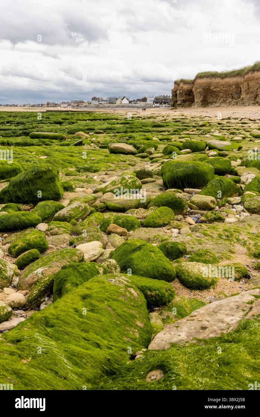 Sword Beach along the coast of Lion-sur-Mer in Normandy in France ...
