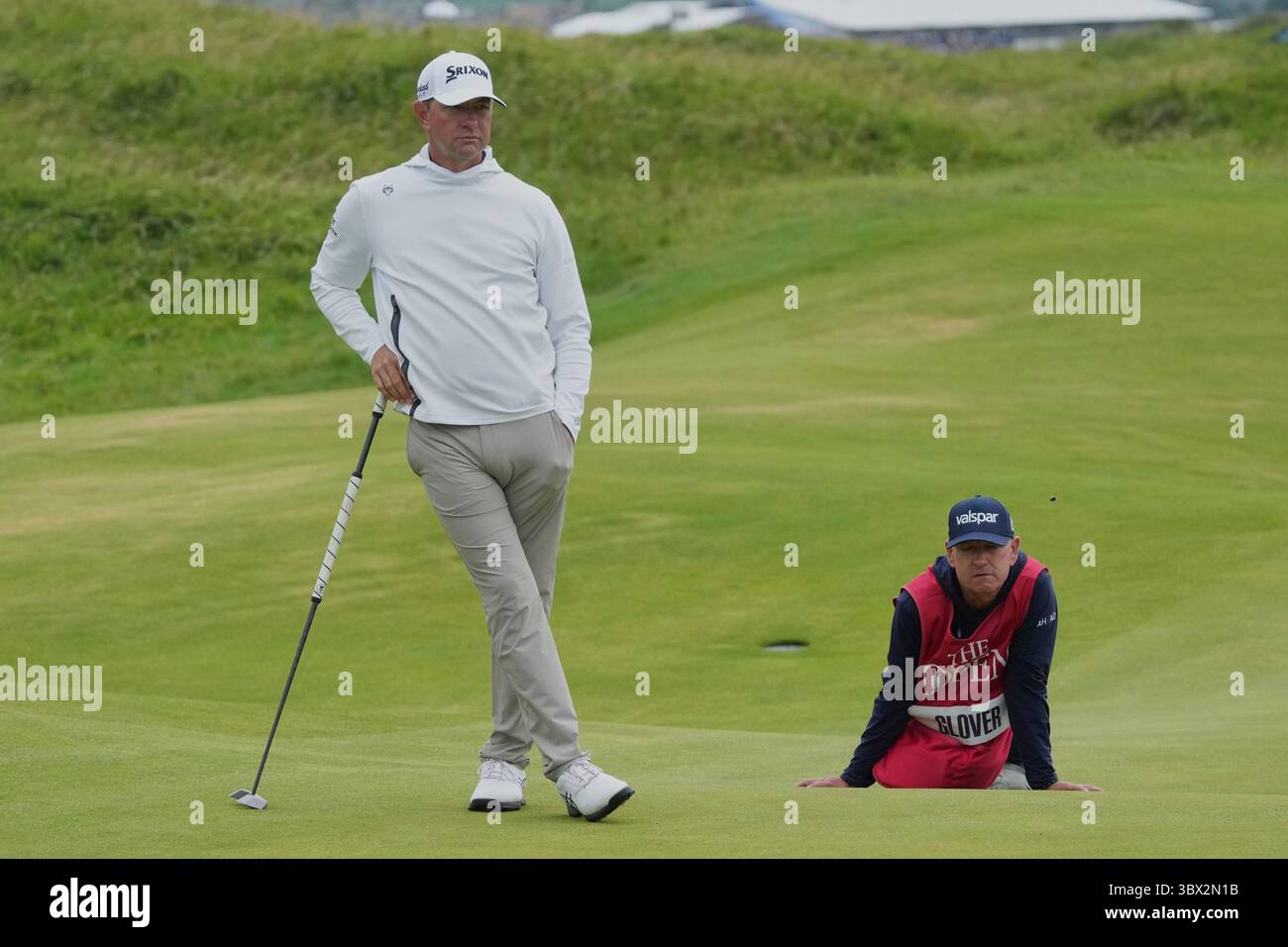 Lucas Glover of the United States waits to putt on the 10th green ...