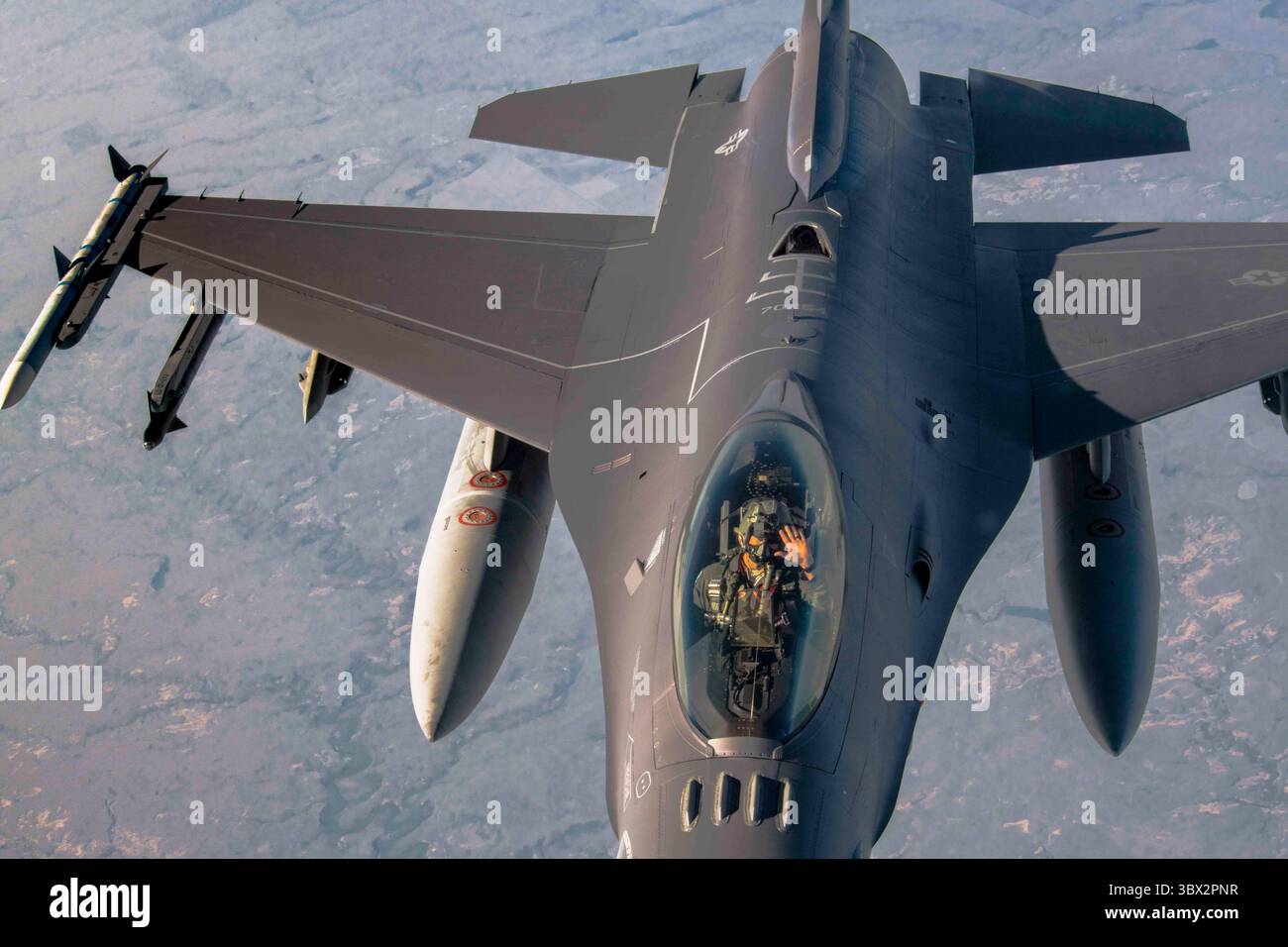 July 22, 2021 - South Dakota, USA - A pilot with the 140th Fighter Wing ...