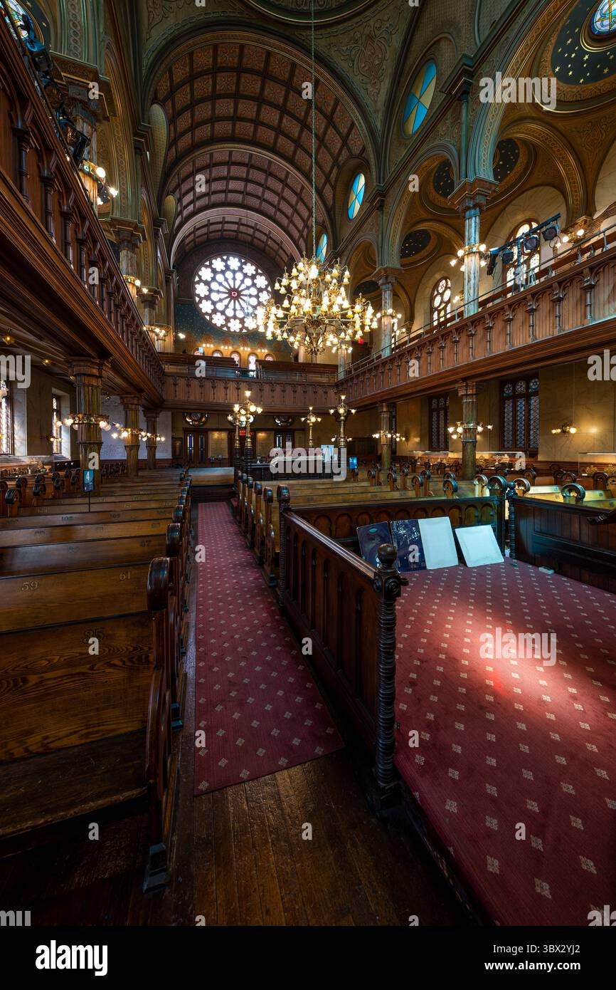 New York, US - March 25, 2023: Eldridge Street Synagogue in Manhattan ...