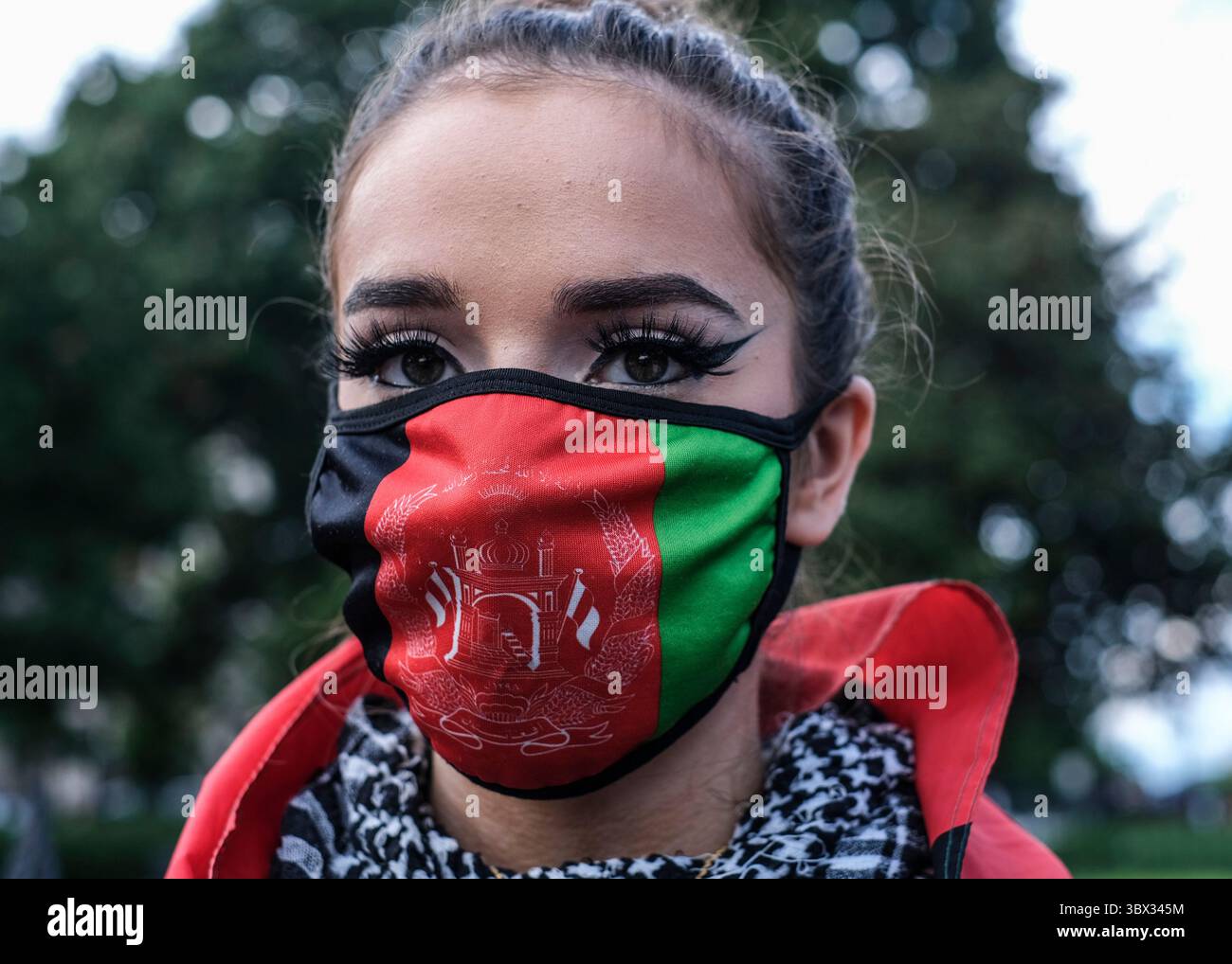 August 21, 2021, Washington, District of Columbia, USA: A demonstrator ...