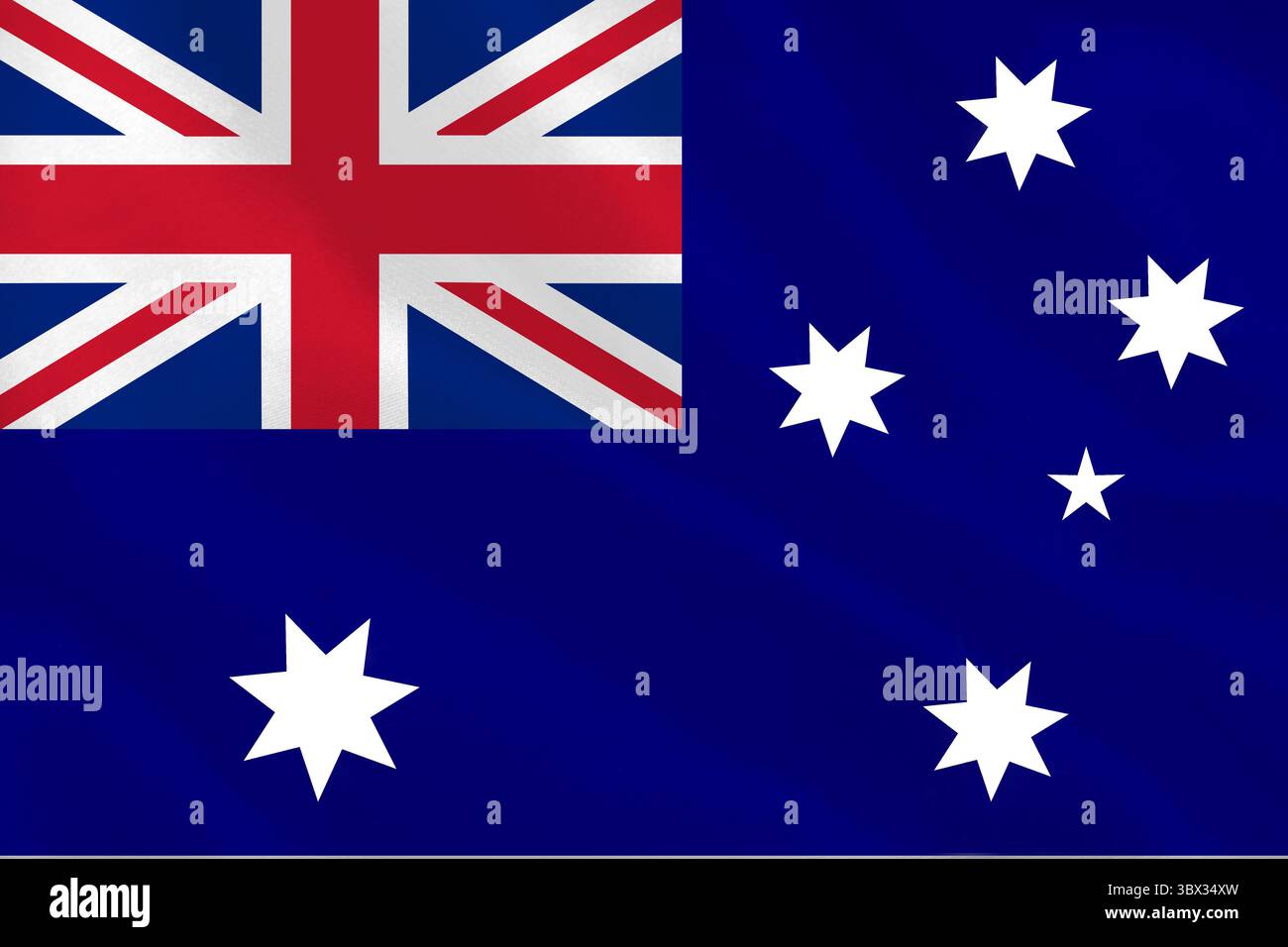 Flat Aussie flag is showing Union Jack, Commonwealth Star, Southern ...