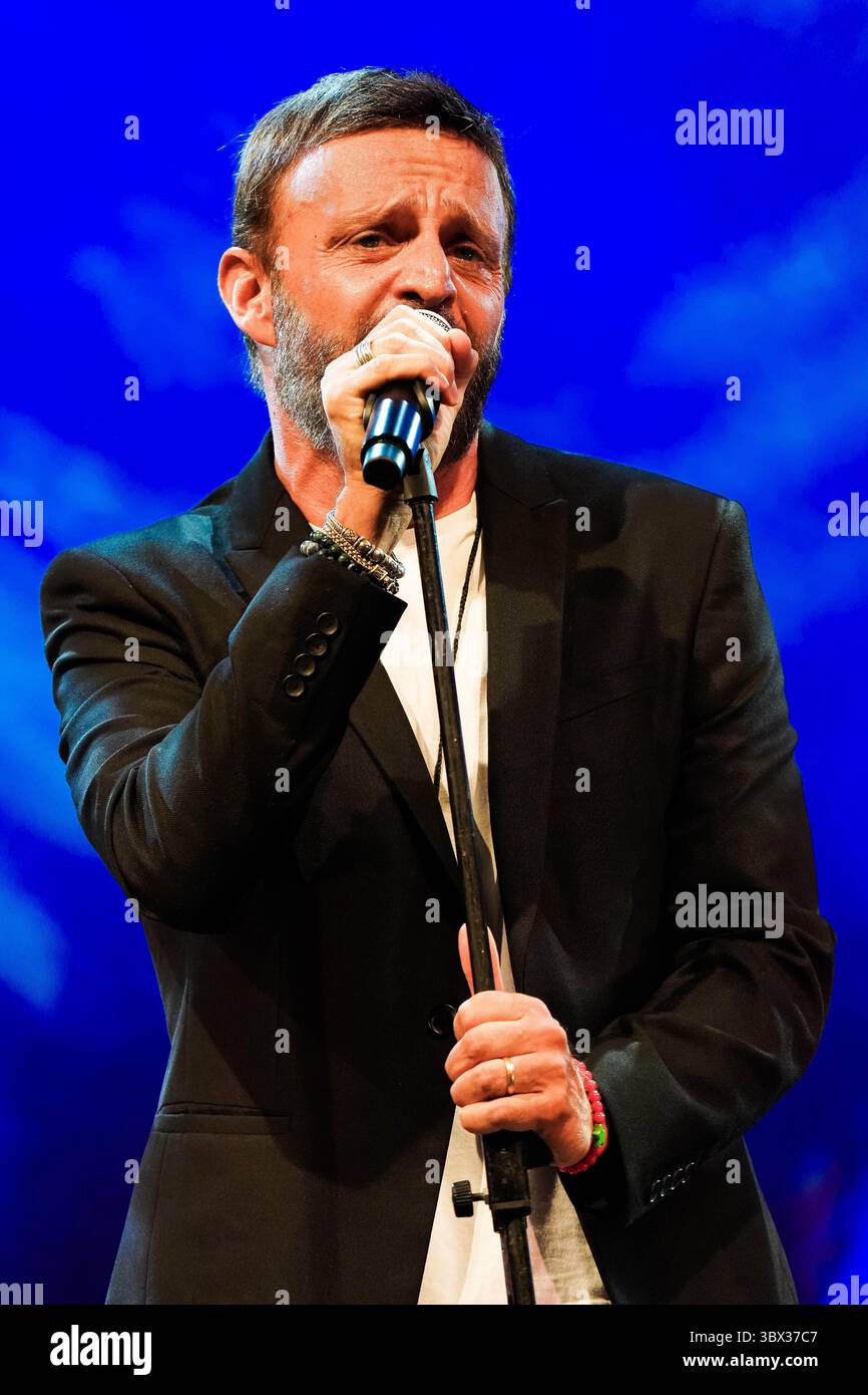 Italian singer-songwriter GiÃ² Di Tonno (Giovanni Di Tonno) in concert on the occasion of the ...