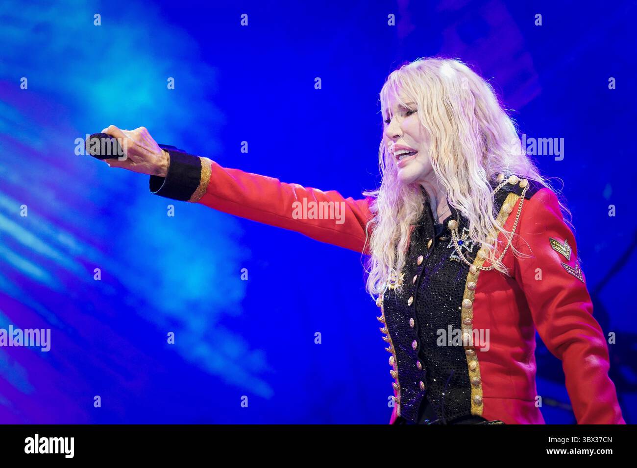 Italian singer Ivana Spagna in concert on the occasion of the Guida E Basta initiative, an event ...