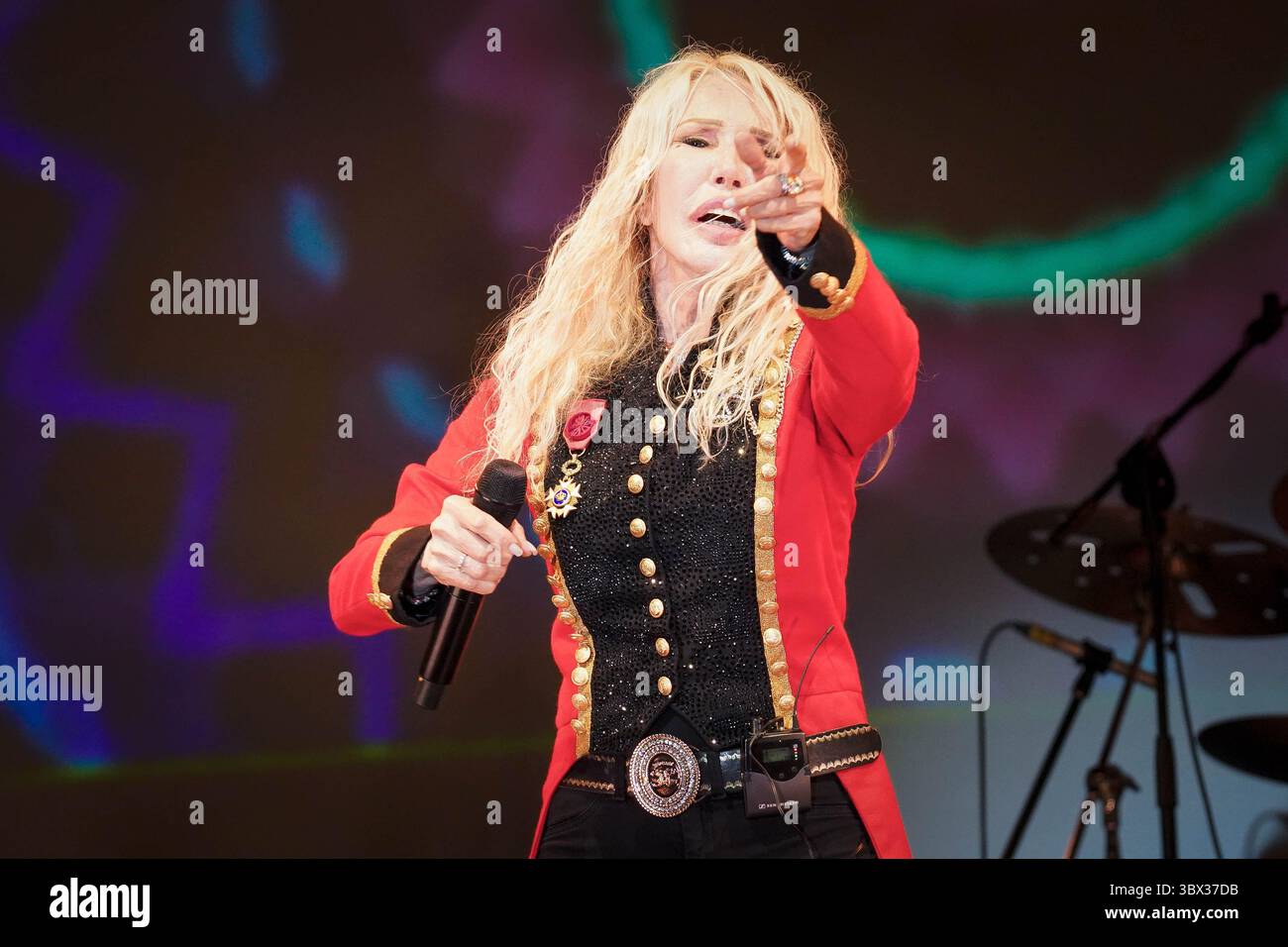 Italian singer Ivana Spagna in concert on the occasion of the Guida E Basta initiative, an event ...