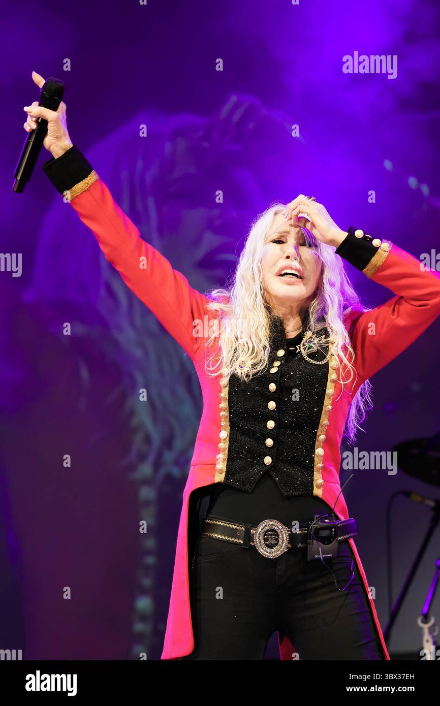 Italian singer Ivana Spagna in concert on the occasion of the Guida E Basta initiative, an event ...
