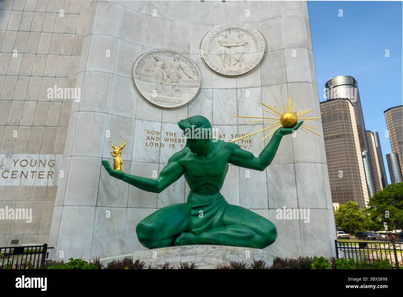 The Spirit of Detroit large bronze statue by Marshall Fredericks ...