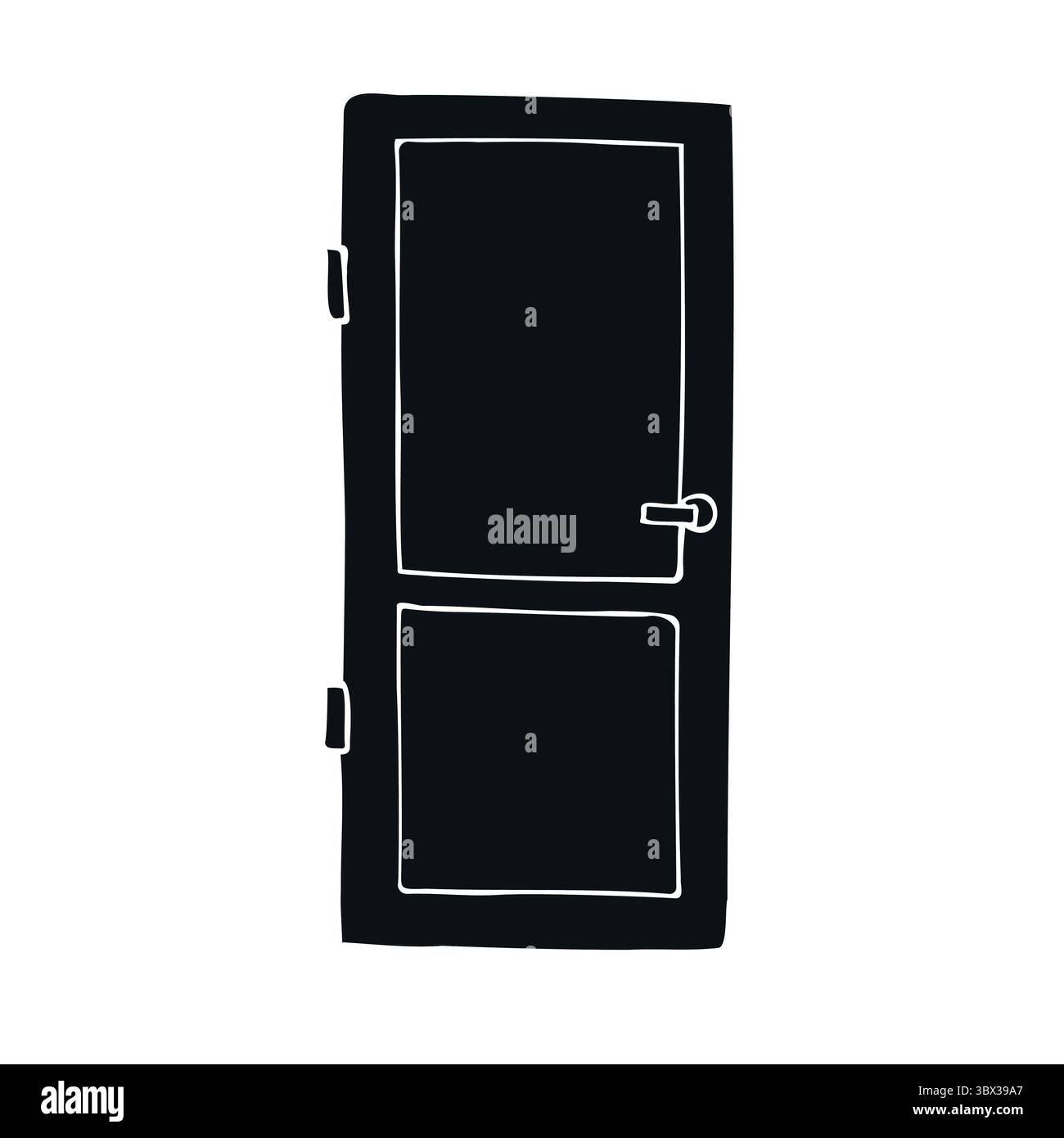Vector hand drawn sketch doodle door isolated on white background Stock ...