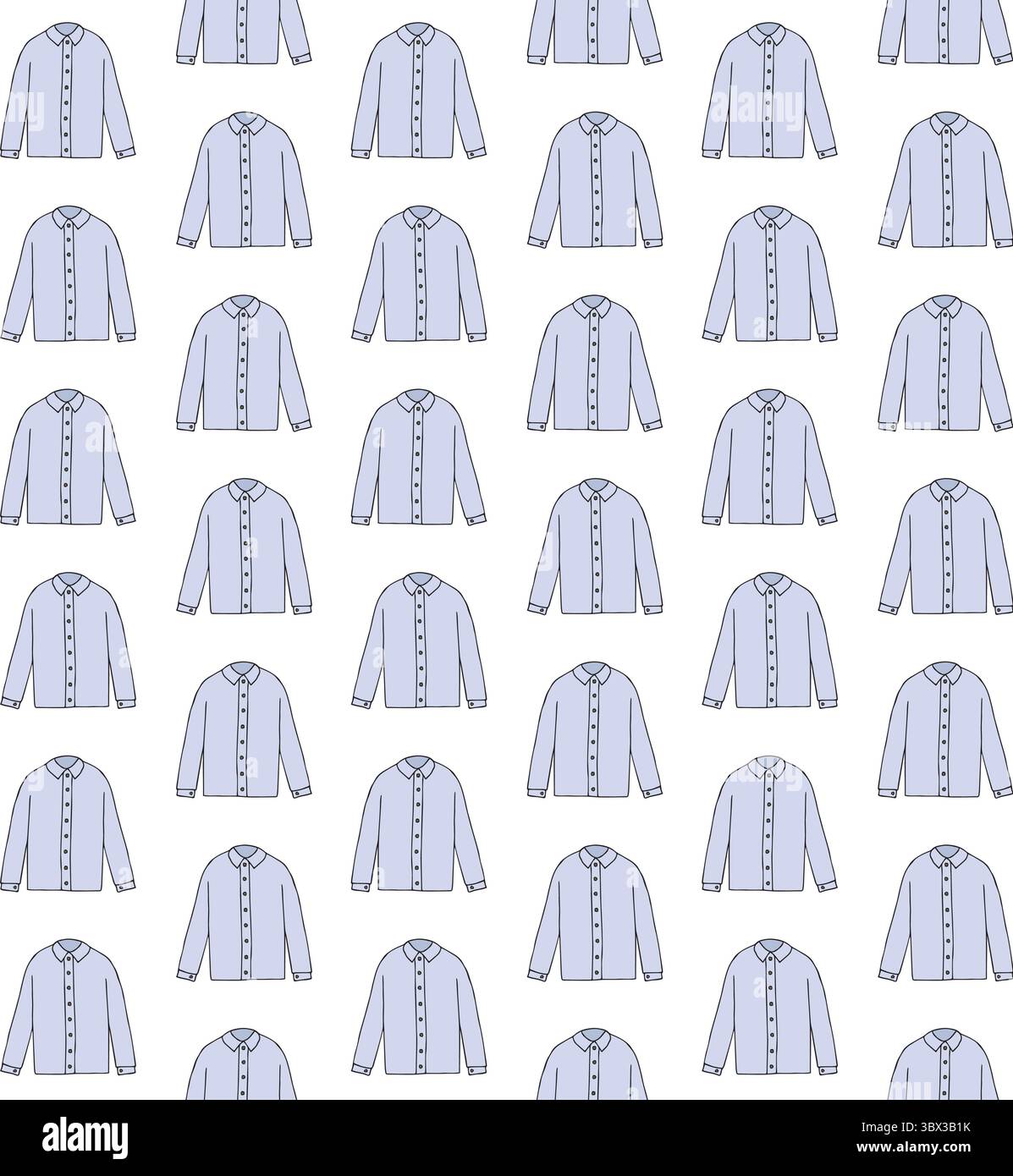 Vector seamless pattern of hand drawn sketch doodle colored shirt ...