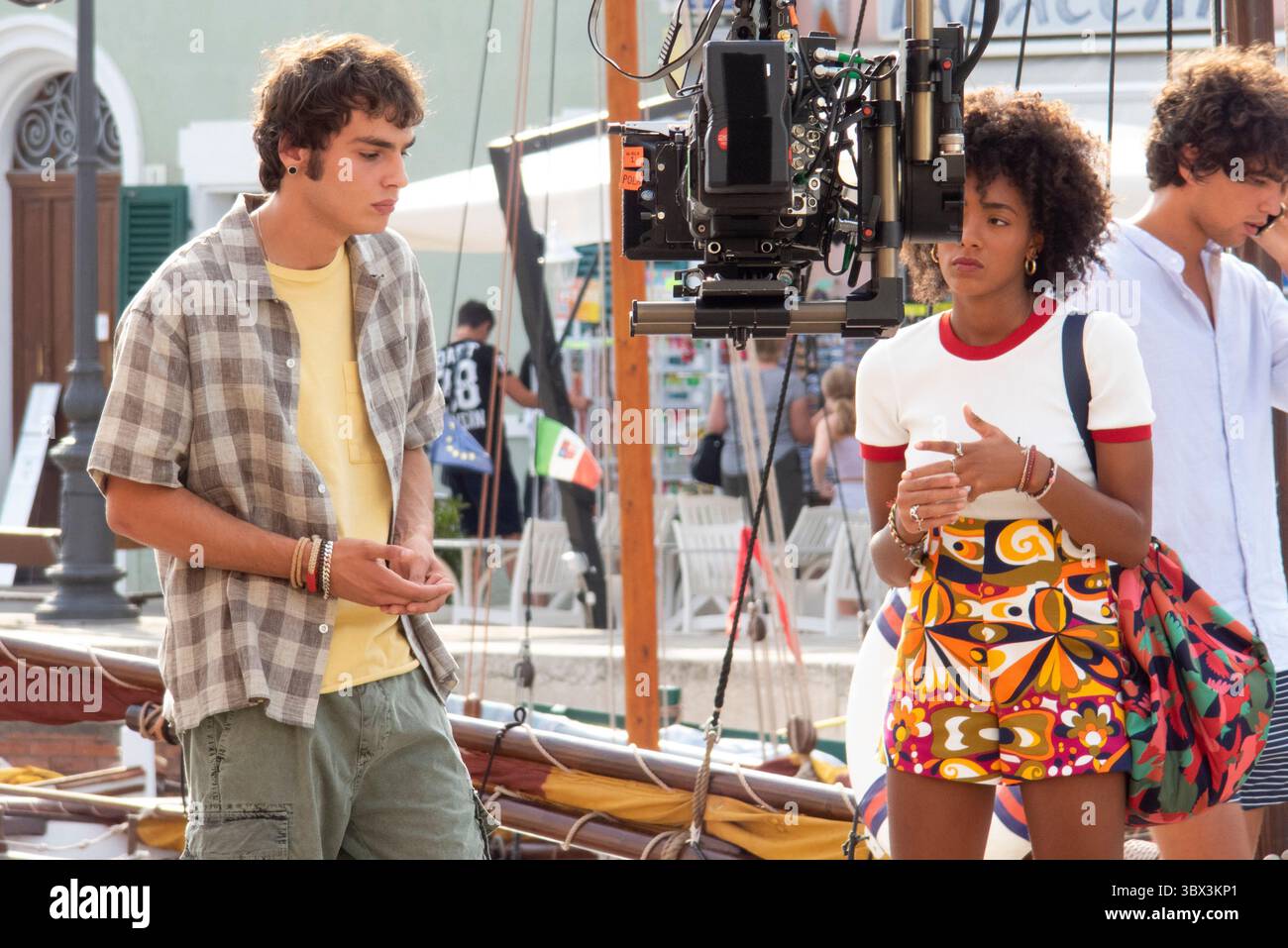 Italian actor Giovanni Maini and the italian actress Coco Rebecca ...