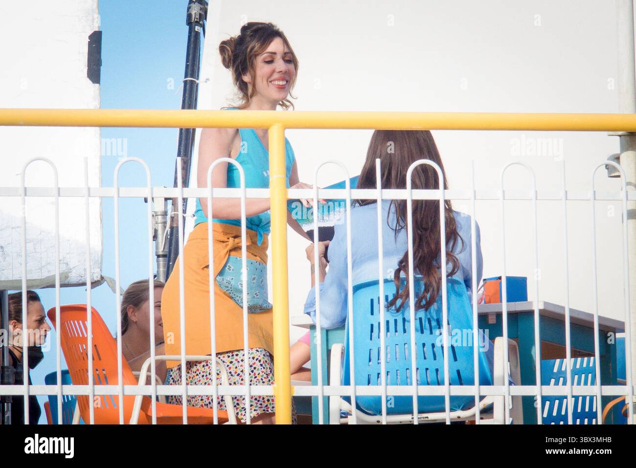 Italian actress and singer Thony (Federica Victoria Caiozzo) on the set ...