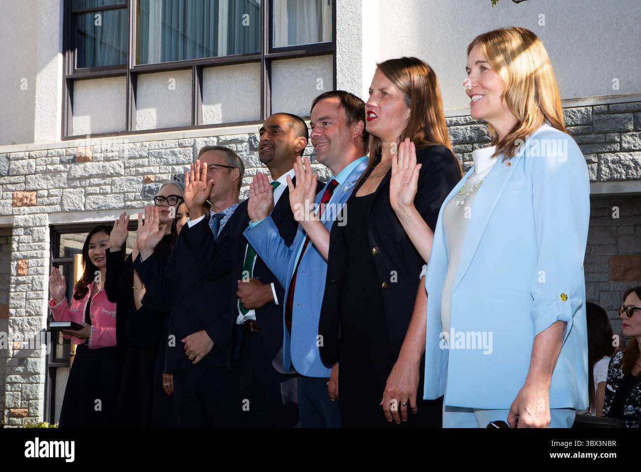 Ministers from left to right, Anne Kang, Nina Krieger, Jesse Sunner ...