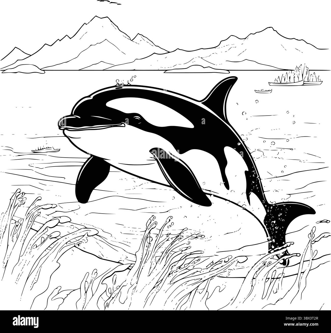 Simple fish coloring pages hi-res stock photography and images - Alamy