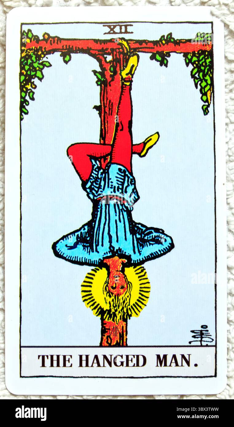 The Hanged Man - number 12 - Individual Tarot card studio set up on ...