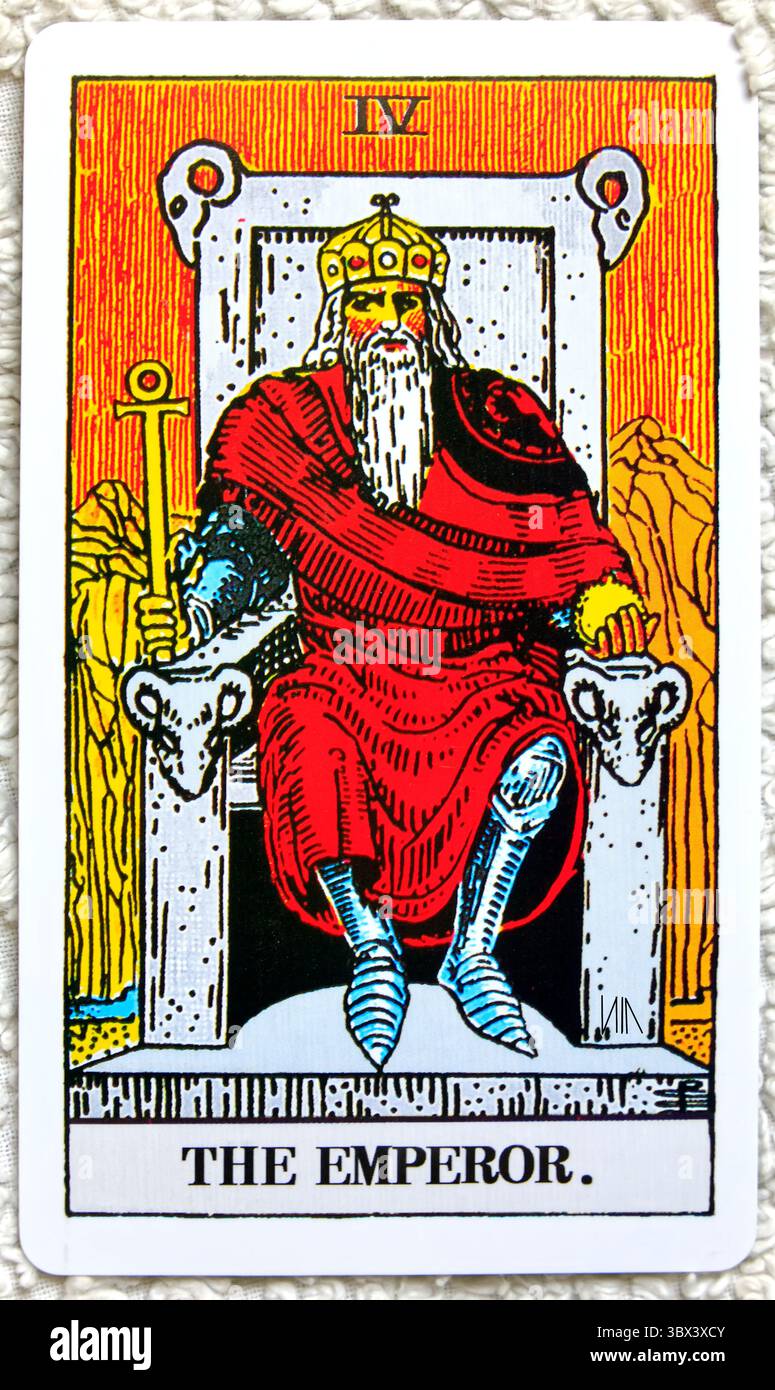 The Emperor - number 4 - Individual Tarot card studio set up on ...