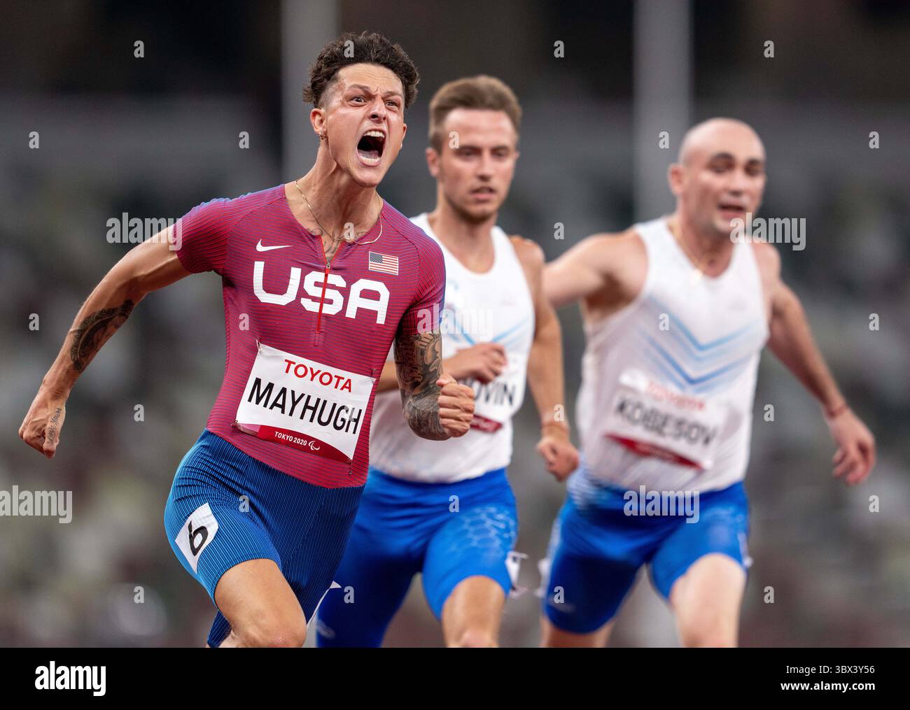 August 27, 2021, Tokyo, Japan: Nick Mayhugh USA breaks the world record ...