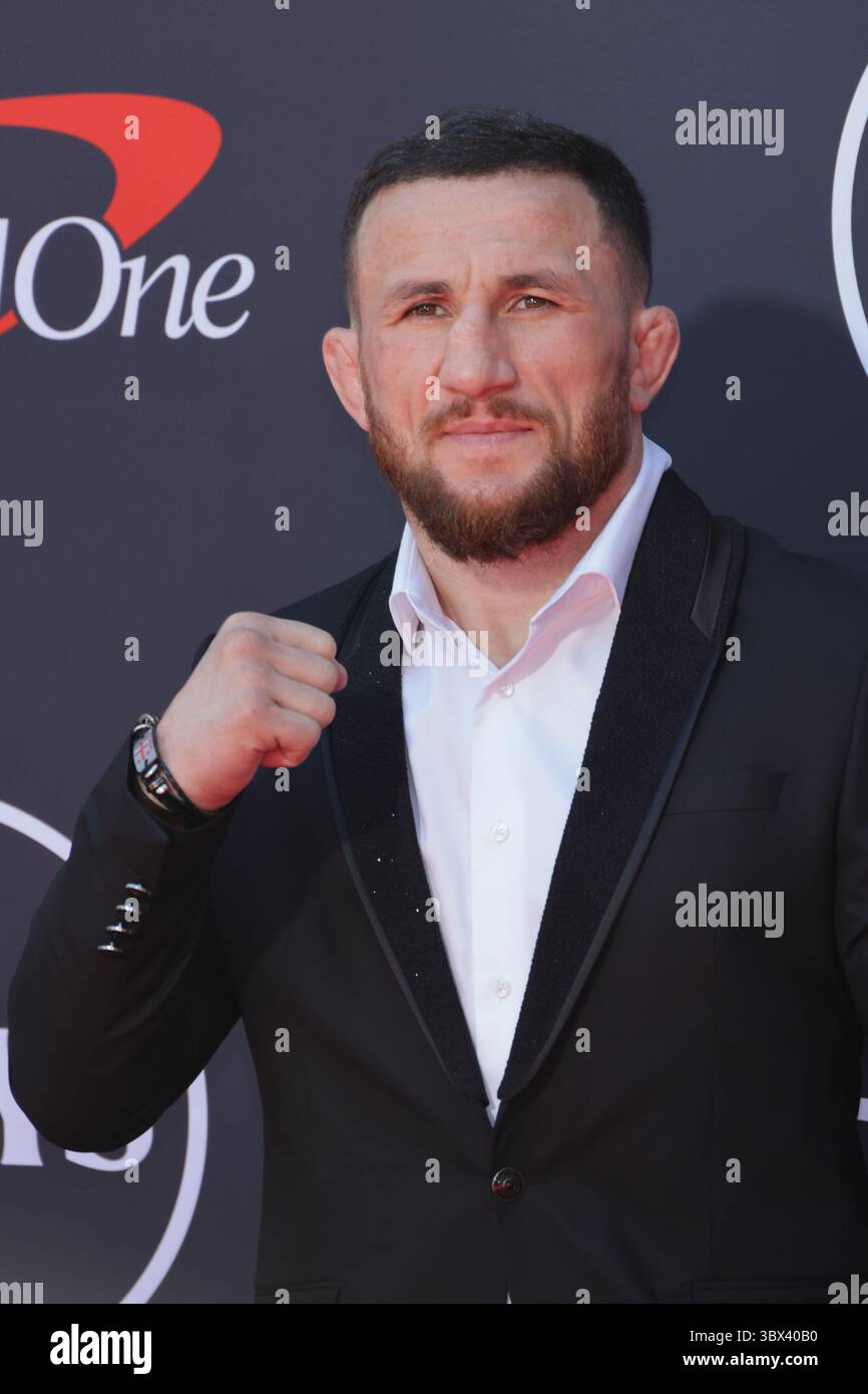 Hollywood, USA. 16th July, 2025. Merab Dvalishvili attends the 2025 ...