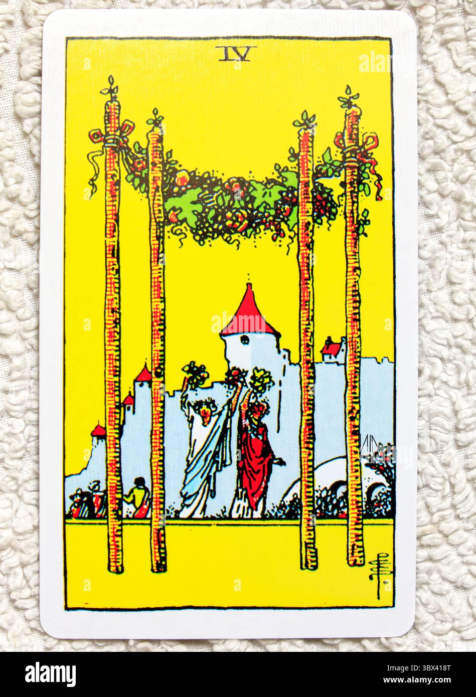 Four wands tarot card hi-res stock photography and images - Alamy