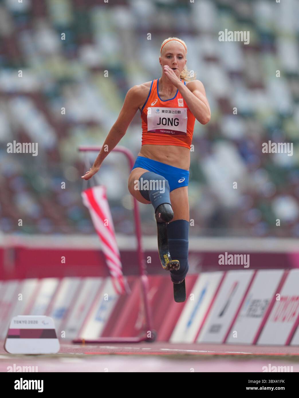 August 28, 2021: Fleur Jong from Nederlands at long jump during ...