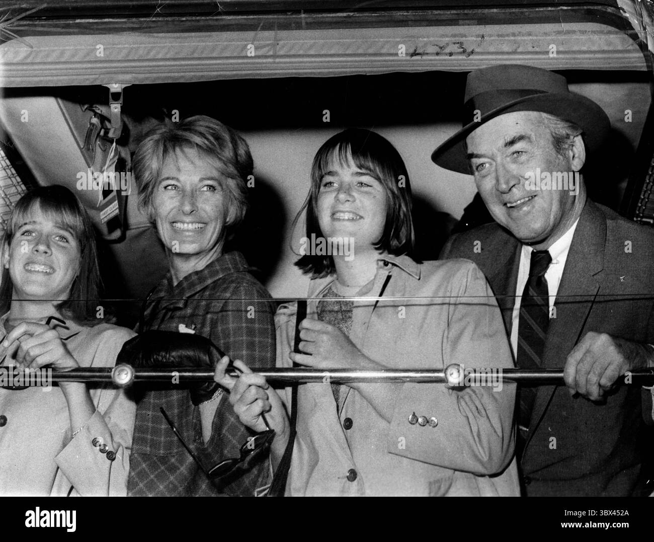 Sept. 13, 1966 - Paris, France - Actor JAMES STEWART his wife GLORIA ...