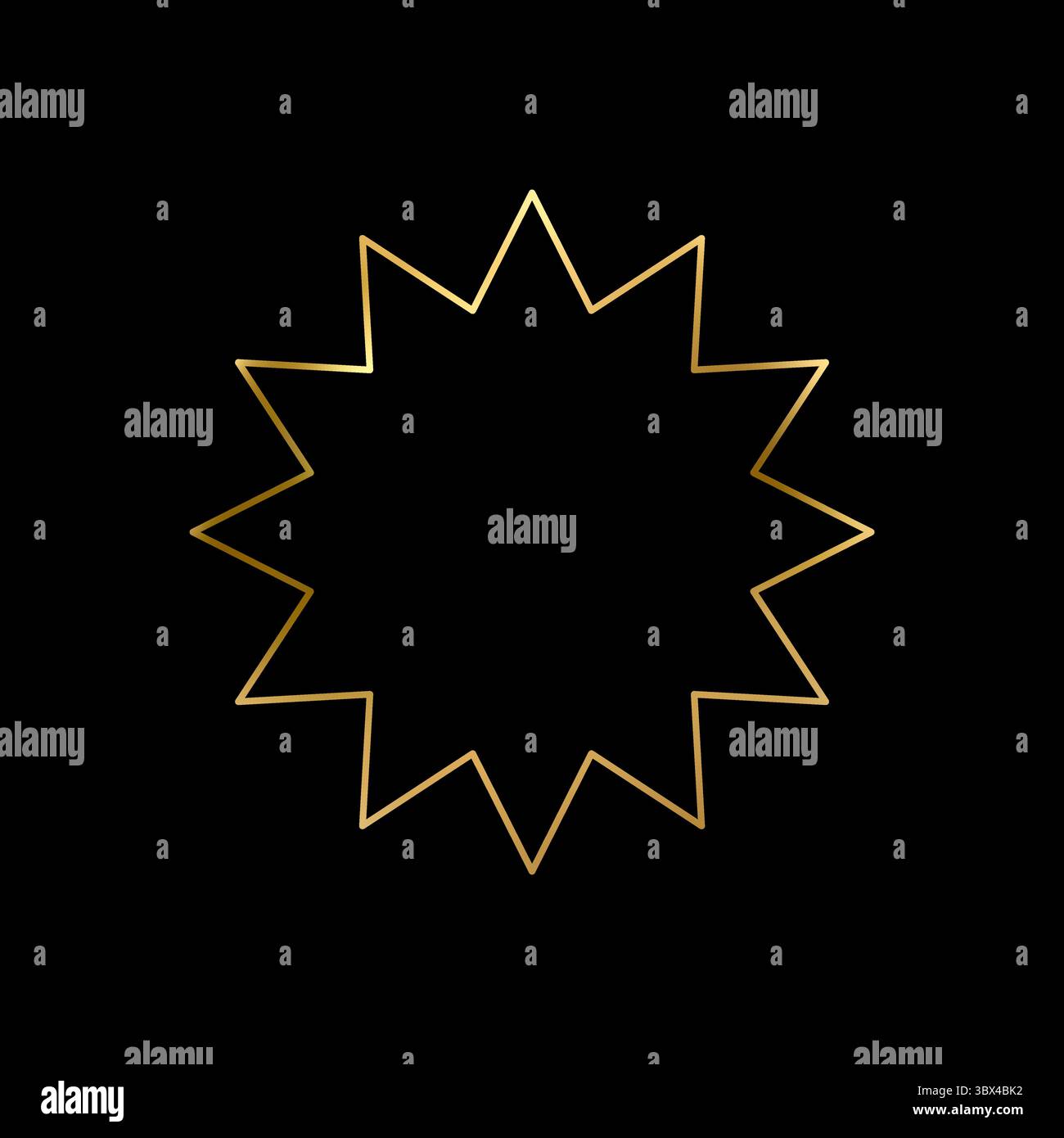 Outline Gold Star icon. Holiday stars line art Stock Vector Image & Art ...