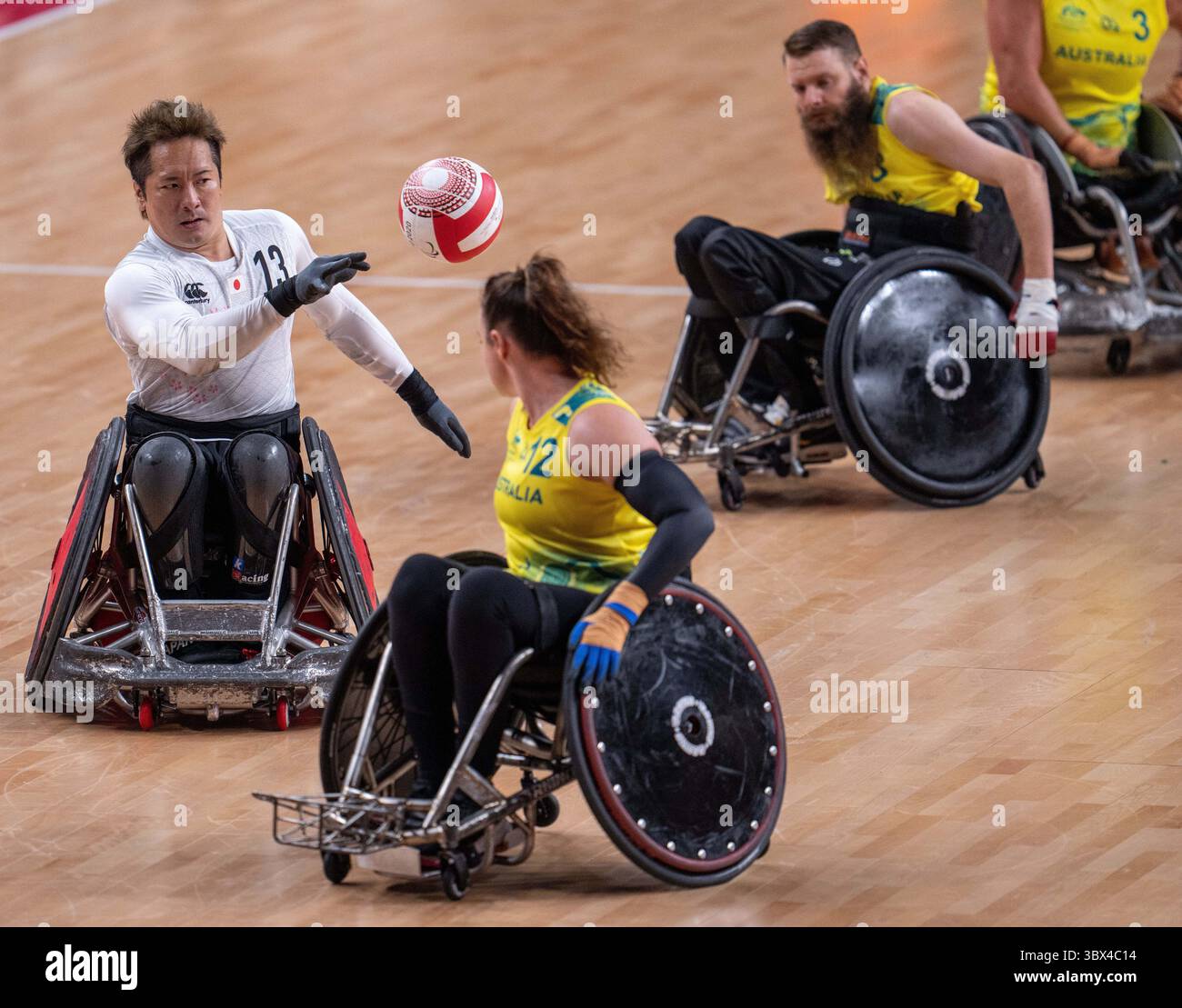 August 27, 2021, Tokyo, Japan: Shinichi Shimikawa JPN passes the ball ...