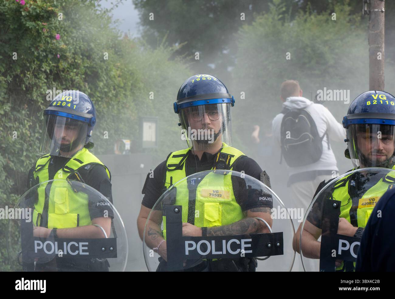 Epping Essex 17 Jul 2025 A small group of pro immigrant protesters were ...