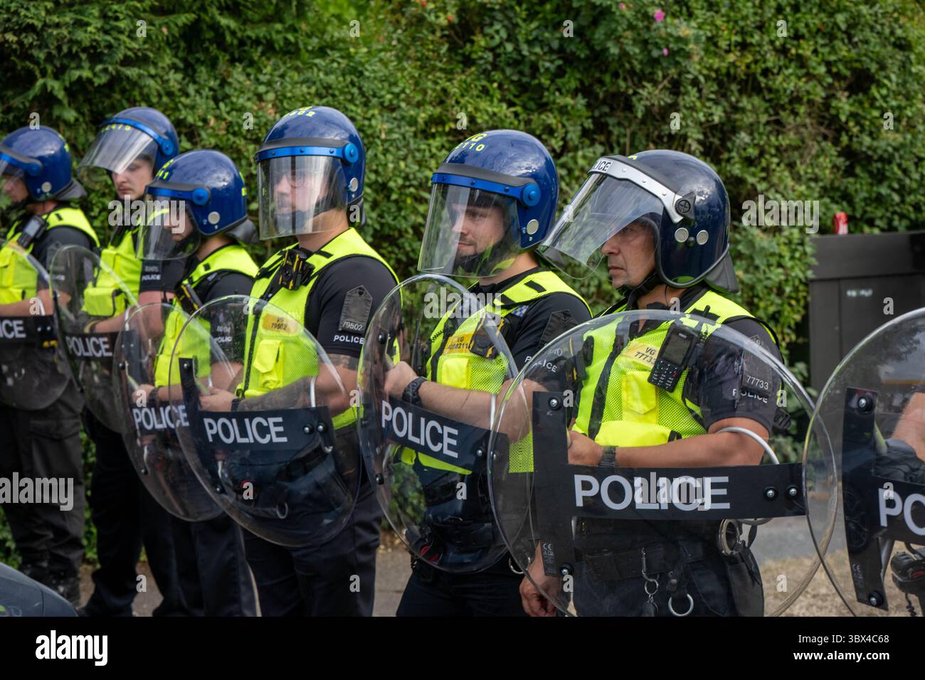 Epping Essex 17 Jul 2025 A small group of pro immigrant protesters were ...