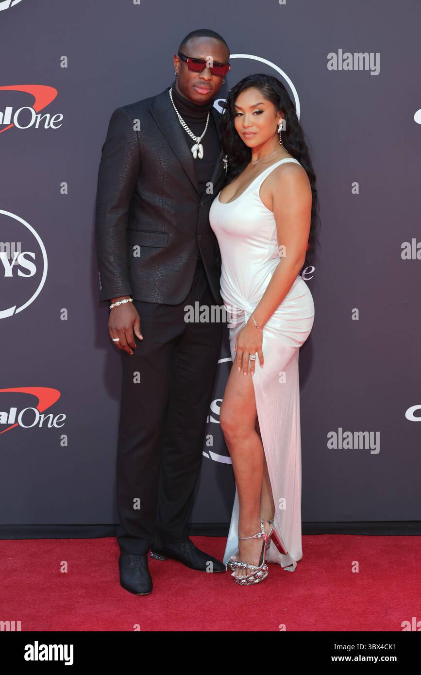 Thedarrius Jackson and Ari Jackson attends the 2025 ESPY Awards at ...