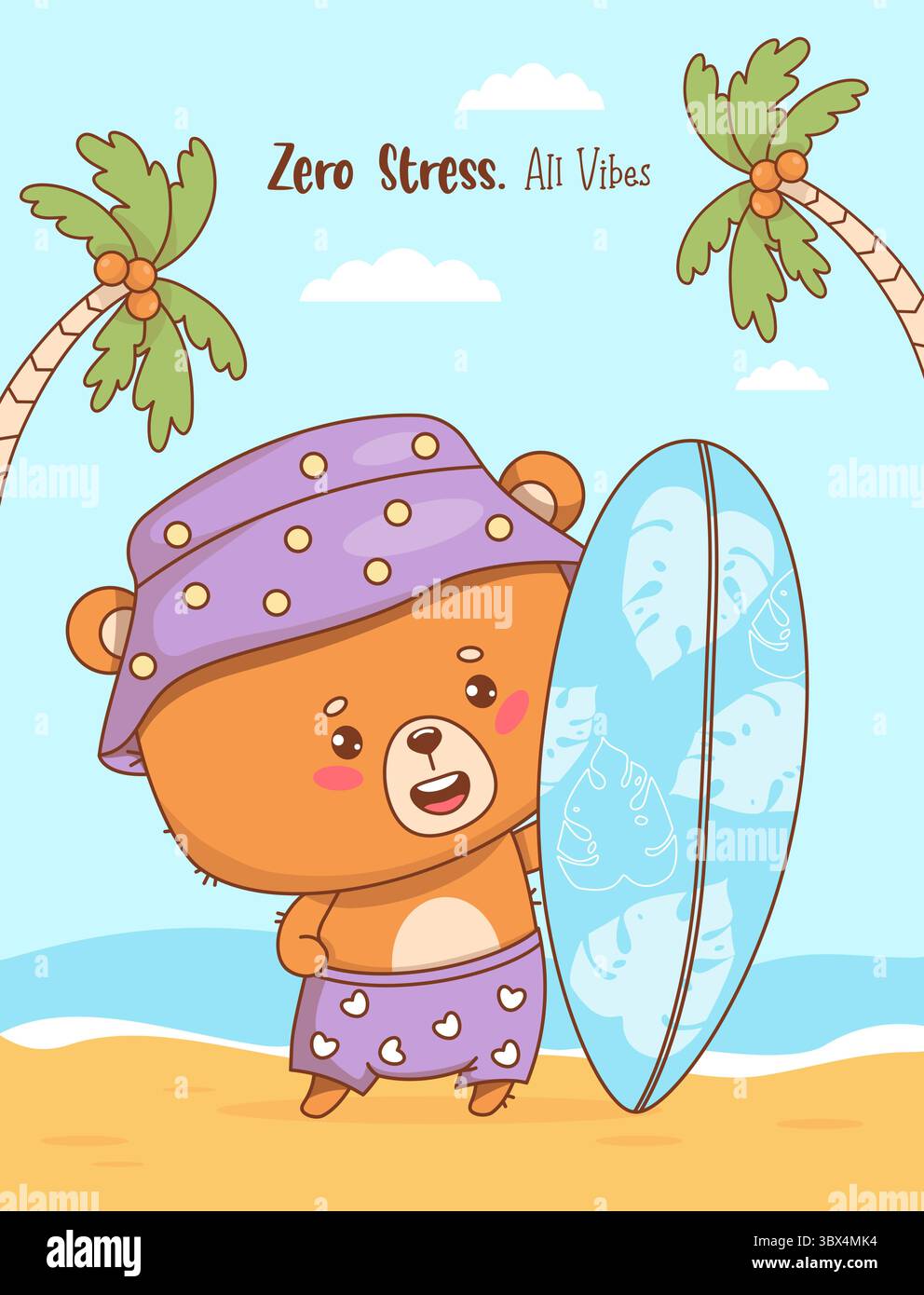 Summer seasonal poster surfboard Stock Vector Images - Alamy