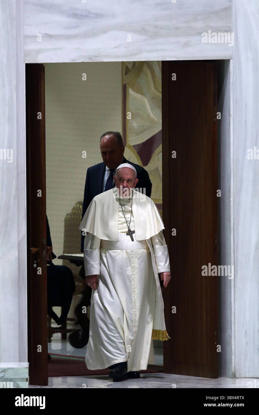 September 1, 2021 - Vatican City (Holy See) POPE FRANCIS during his ...