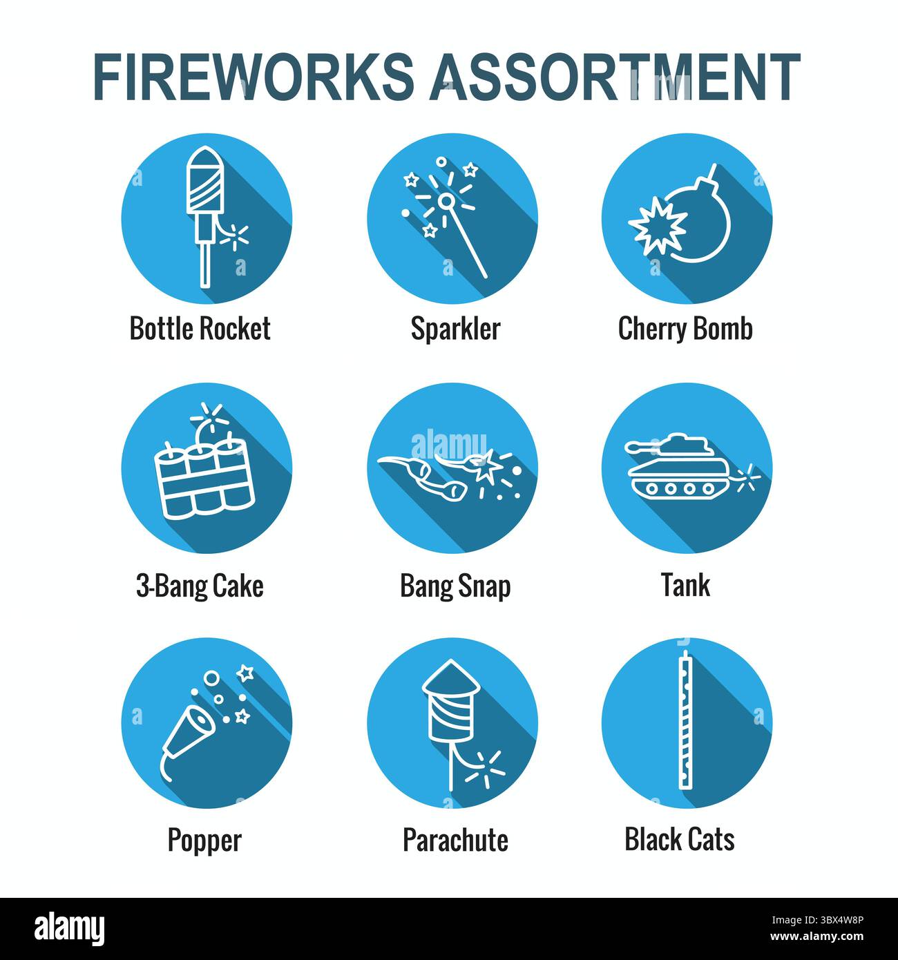 Explosion boom effects set Cut Out Stock Images & Pictures - Alamy