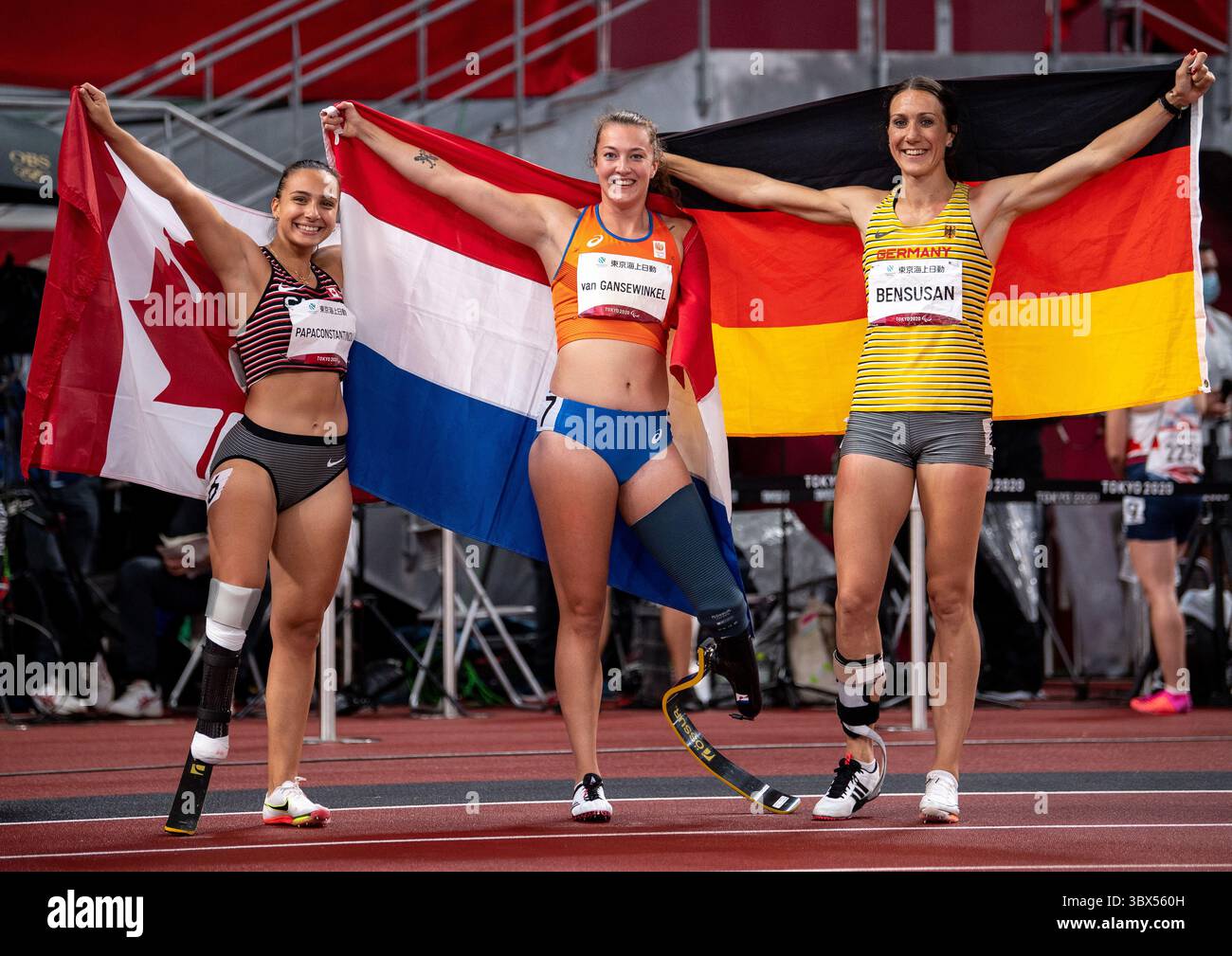 September 3, 2021, Tokyo, Japan: Bronze Medallist Marissa Papaconstantinou CAN, Gold Medallist ...