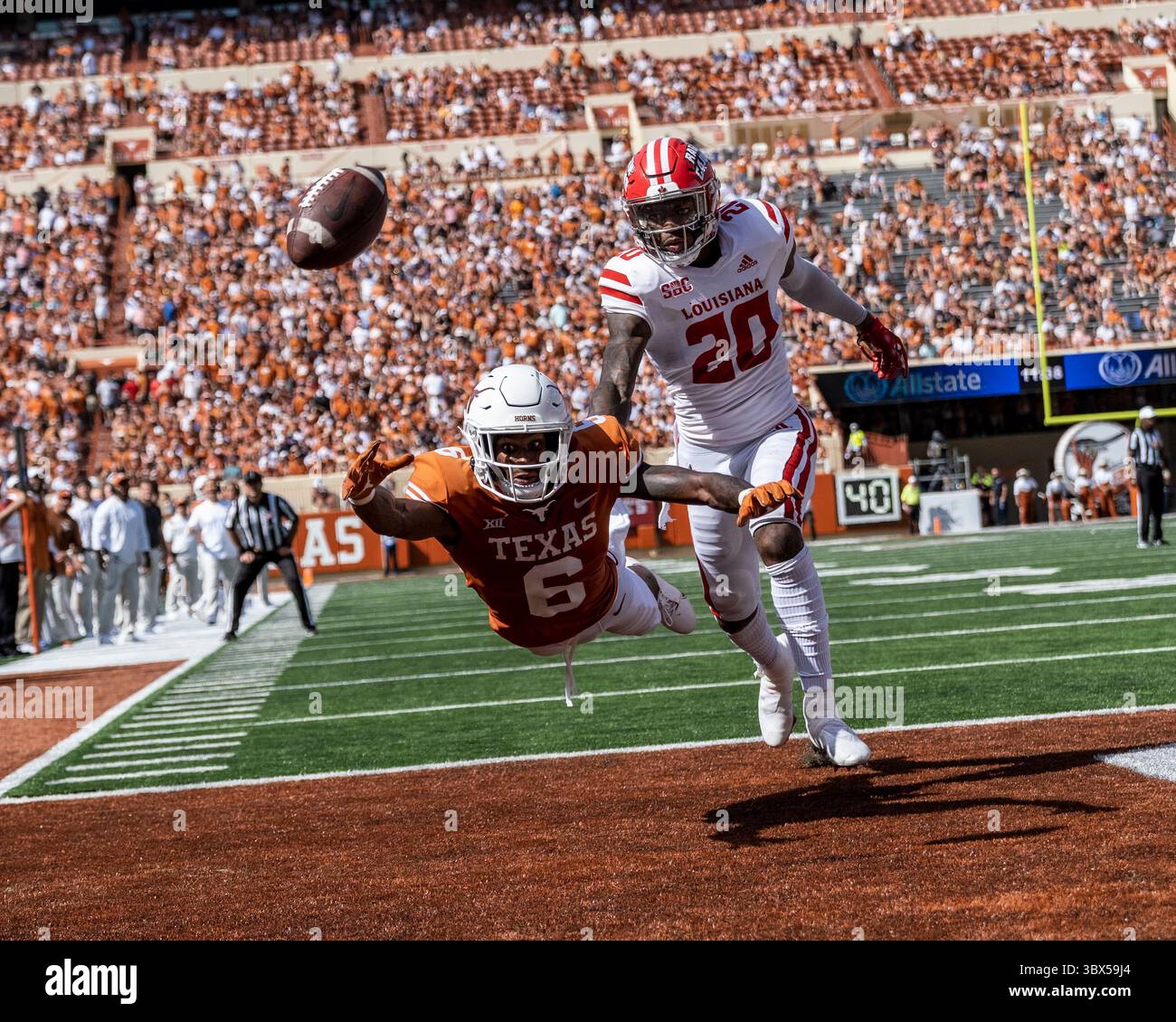 September 04,. WR Joshua Moore #6 of the Texas Longhorns in action vs ...