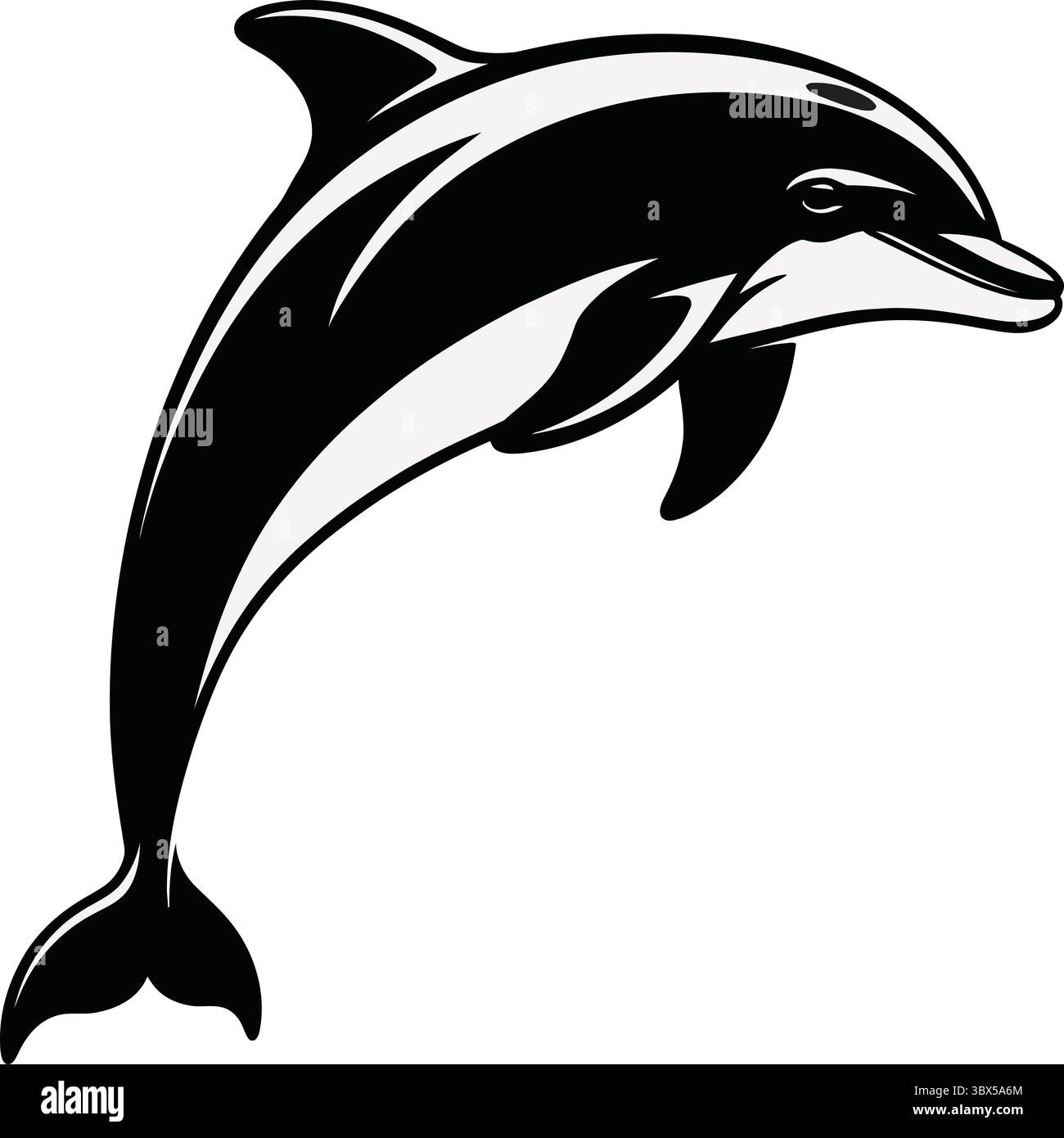 "Stylized Dolphin Illustration Stock Vector Image & Art - Alamy