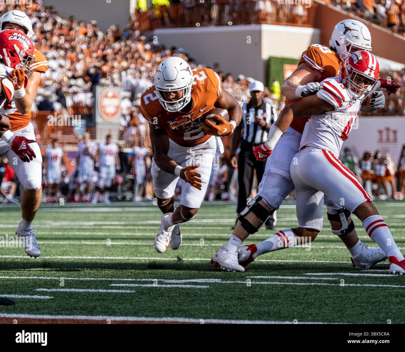 September 04,. RB Roschon Johnson #2 of the Texas Longhorns in action ...