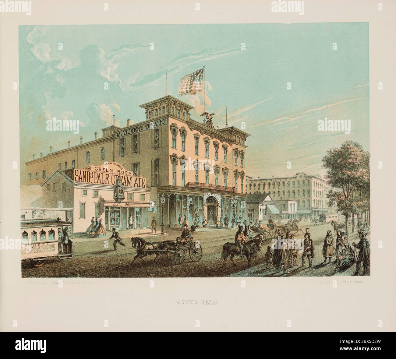 McVickers Theatre, Chicago. Vintage American Lithograph from Chicago ...