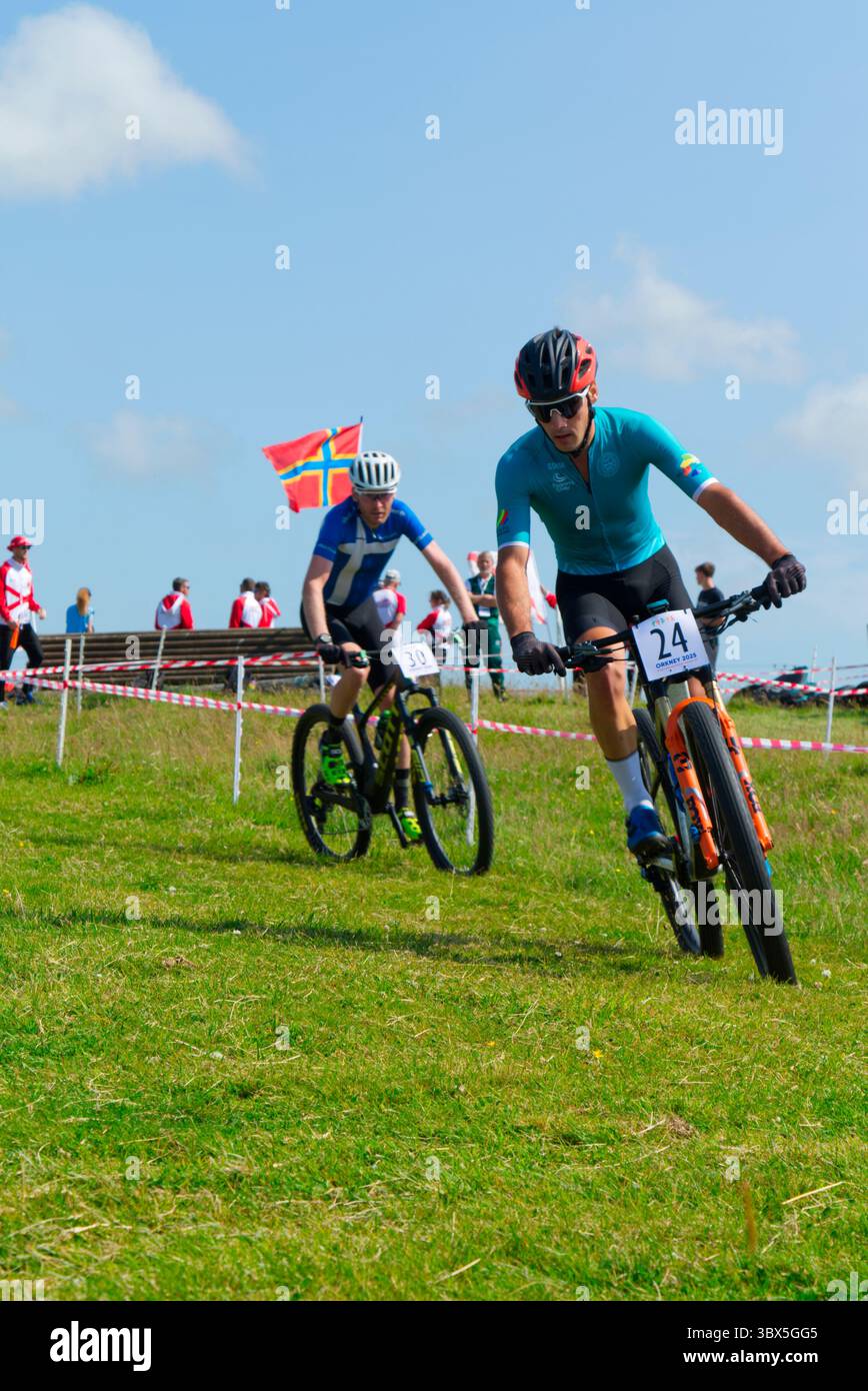Mountain bike racing, Orkney International Island Games 2025 Stock ...