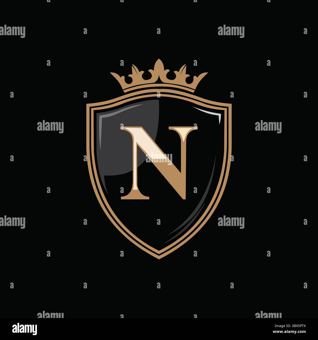 Heraldic monogram elegant shield Stock Vector Images - Alamy