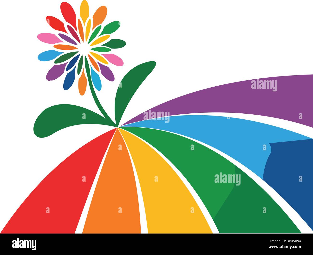 Vibrant floral illustration Stock Vector Images - Alamy