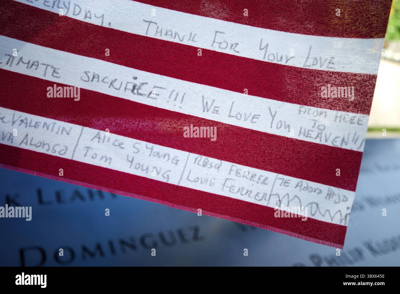 September 6, 2021, Brooklyn, New York, USA: American flag with ...
