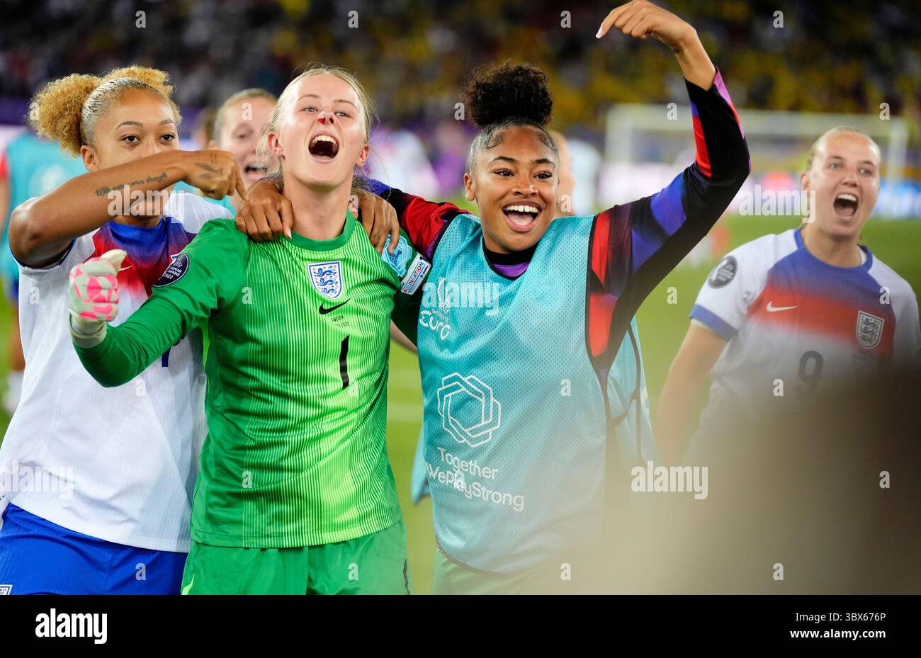 (left to right) England's Lauren James, Hannah Hampton Khiara Keating ...
