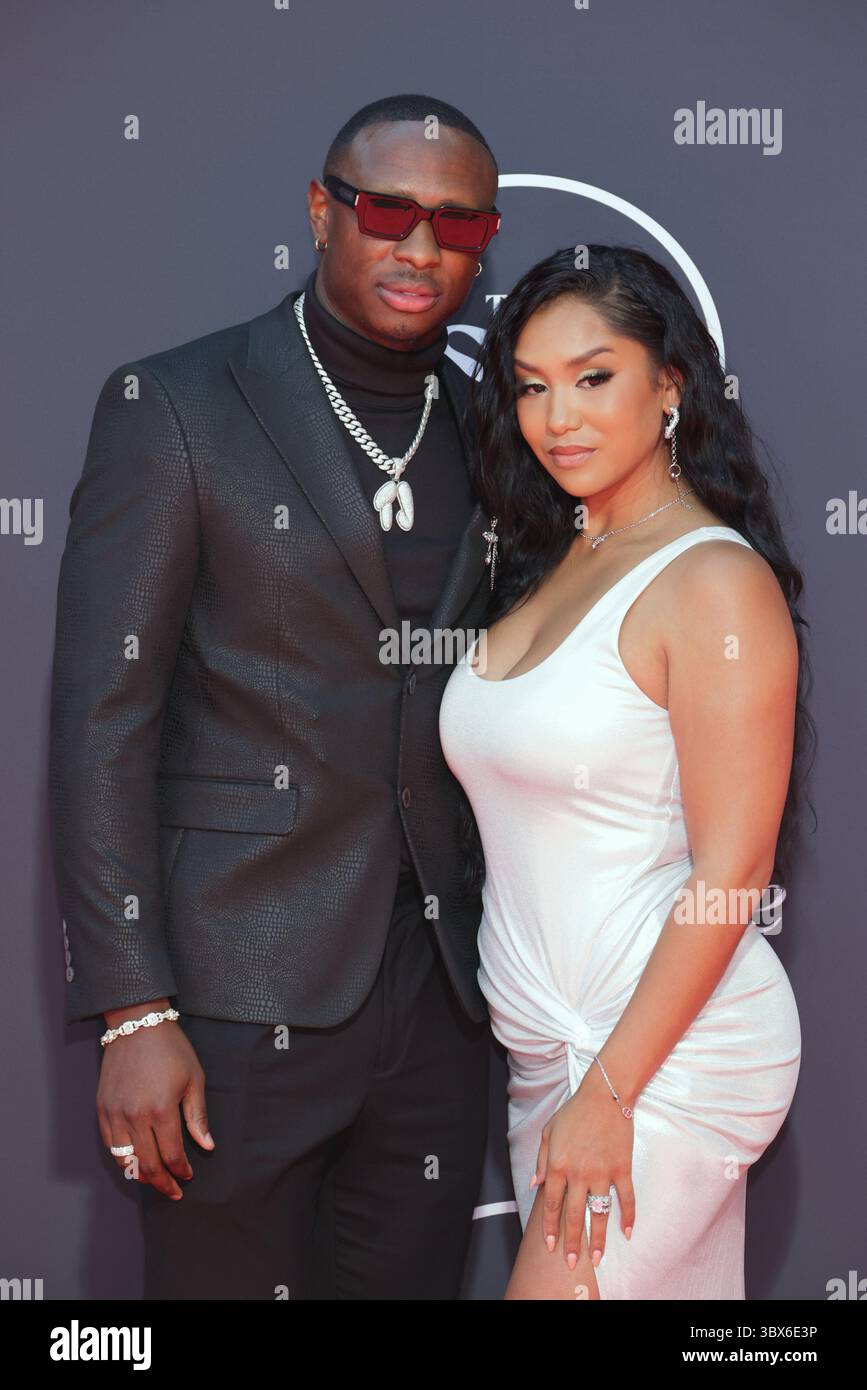 Thedarrius Jackson and Ari Jackson attends the 2025 ESPY Awards at ...